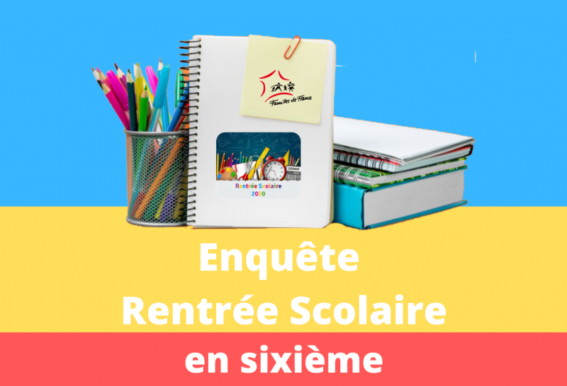 Enquête rentrée scolaire 2020 | Familles de France